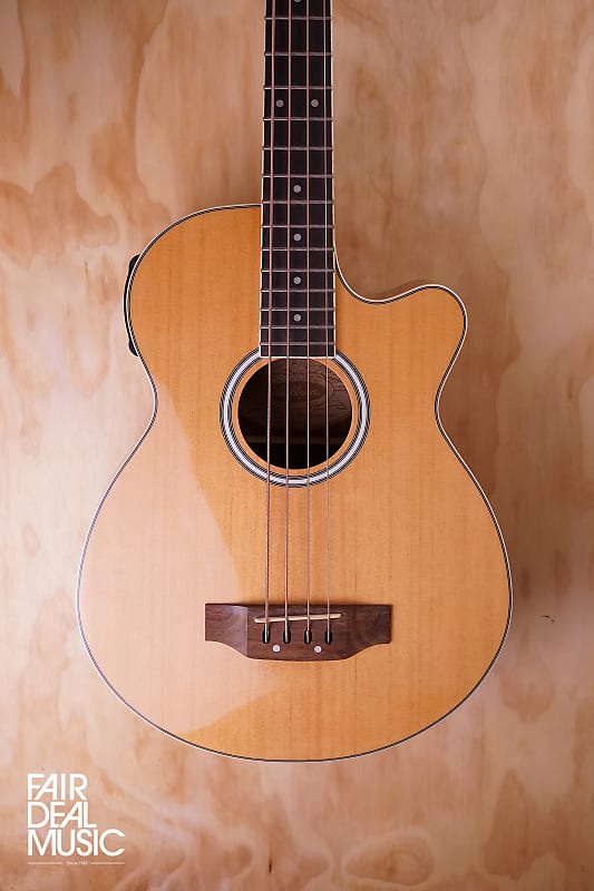 Washburn AB5 Electro-Acoustic Bass Guitar in Natural, USED | Reverb