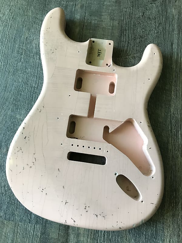 MJT VTS Strat Stratocaster Body HH Shell Pink Relic Aged | Reverb