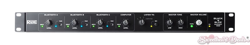 Rane Black & Blue Bluetooth Mixer and 20W Mono Amplifier | Reverb