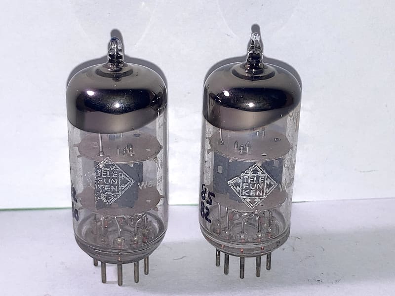Telefunken 12AT7 ECC81 Tubes, Closely Matched Pair, NOS | Reverb