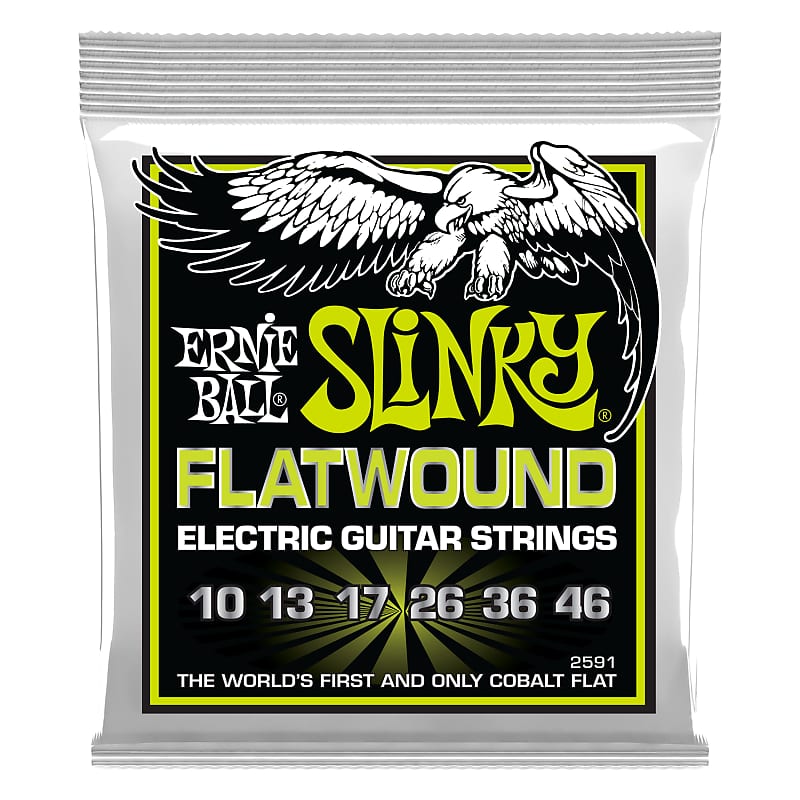 Ernie Ball EB2591 10-46 Regular Slinky Flatwound - Electric | Reverb