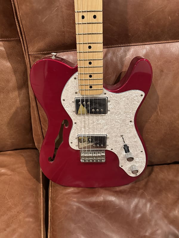 2002 Fender Thinline ‘72 CAR COLOR. CANDY APPLE RED | Reverb