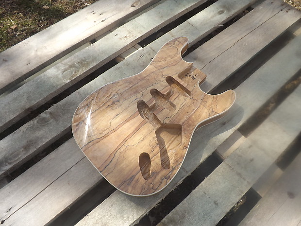CANADIAN NORTHERN ASH SPALTED MAPLE STRAT GUITAR BODY BINDING | Reverb