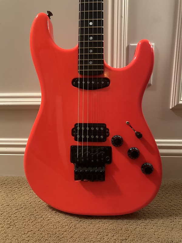 Fender Warmoth Super Strat Stratocaster Orange H/S Floyd Rose | Reverb