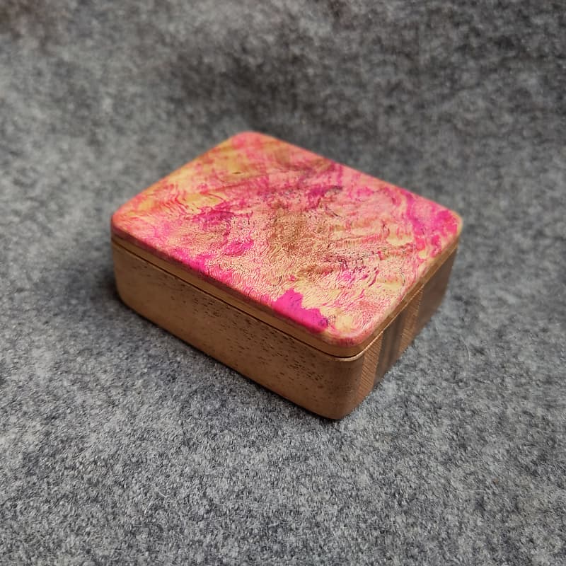 SBC Guitars Pick box (prototype) 2023 - Resin burl top | Reverb