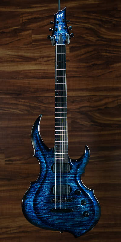 ESP Custom Original Series FRX NT Glitter Storm Blue | Reverb