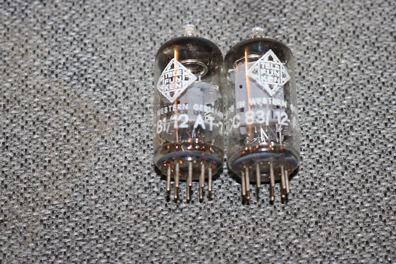 Vintage 1960s Telefunken 12AX7 & 12AT7 Tubes | Reverb
