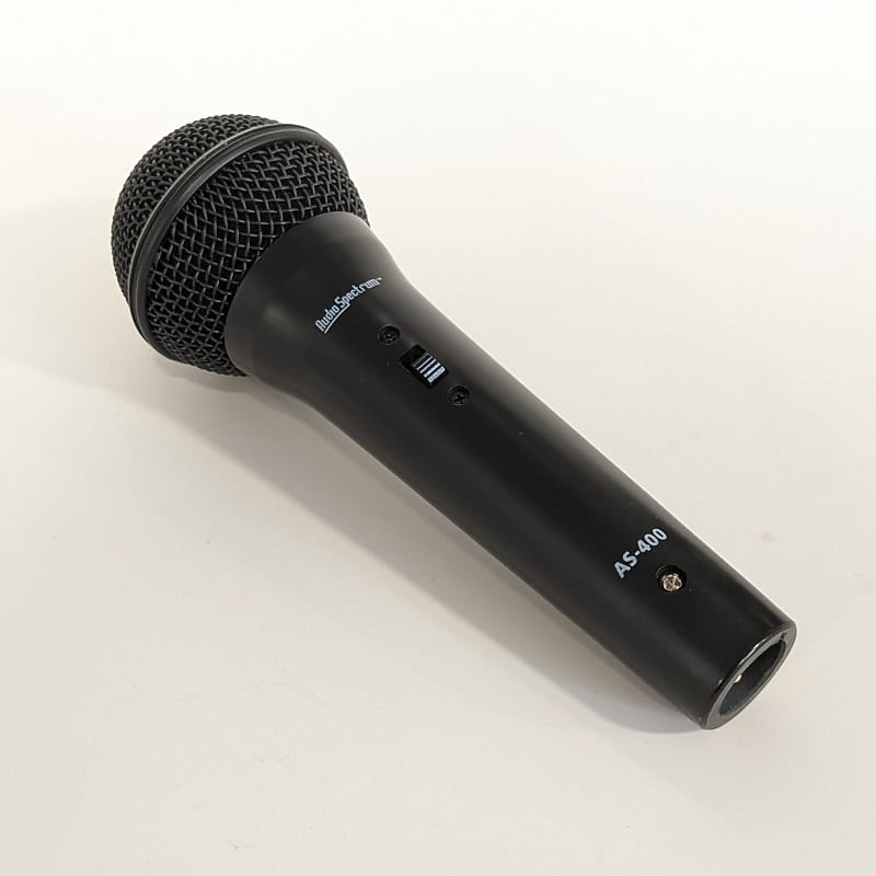 Audio Spectrum AS-400 Microphone with on/off switch - Black. | Reverb