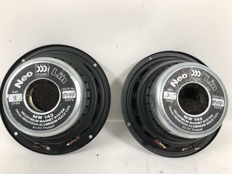Morel MW143 5" NeoLin Speaker Woofer Loudspeaker Pair | Reverb