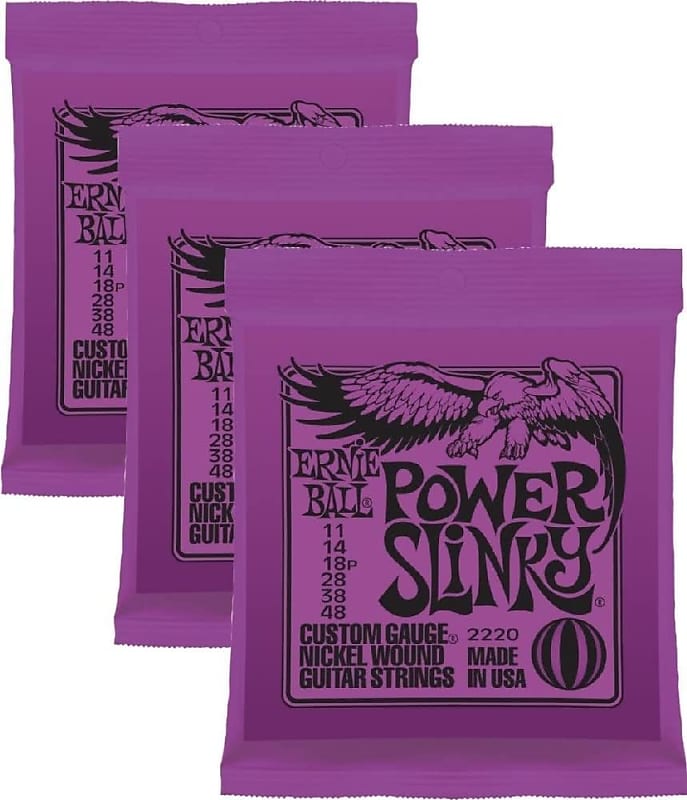 Ernie Ball Power Slinky Nickel Electric Guitar Strings | Reverb