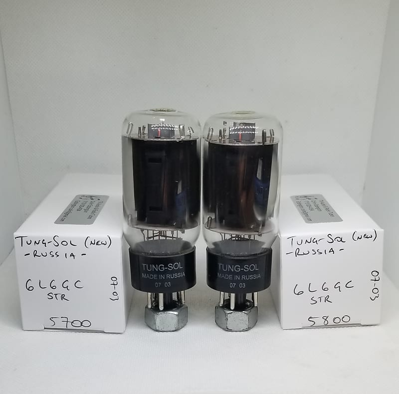 Tung-Sol 6L6GC-STR Almost Perfectly Matched (1.7%) Pair NOS | Reverb