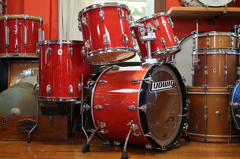 1980s Ludwig Duo-Modular in Flame Shadow 16x22 16x16 12x13 | Reverb
