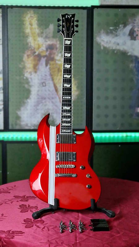 ESP Viper Racing Stripes Limited Edition 2010 - Candy Apple | Reverb