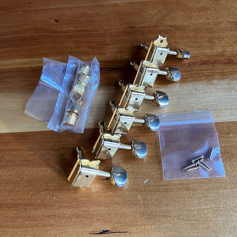 Gotoh Deluxe Vintage Inline Tuners Set 80's - Gold | Reverb