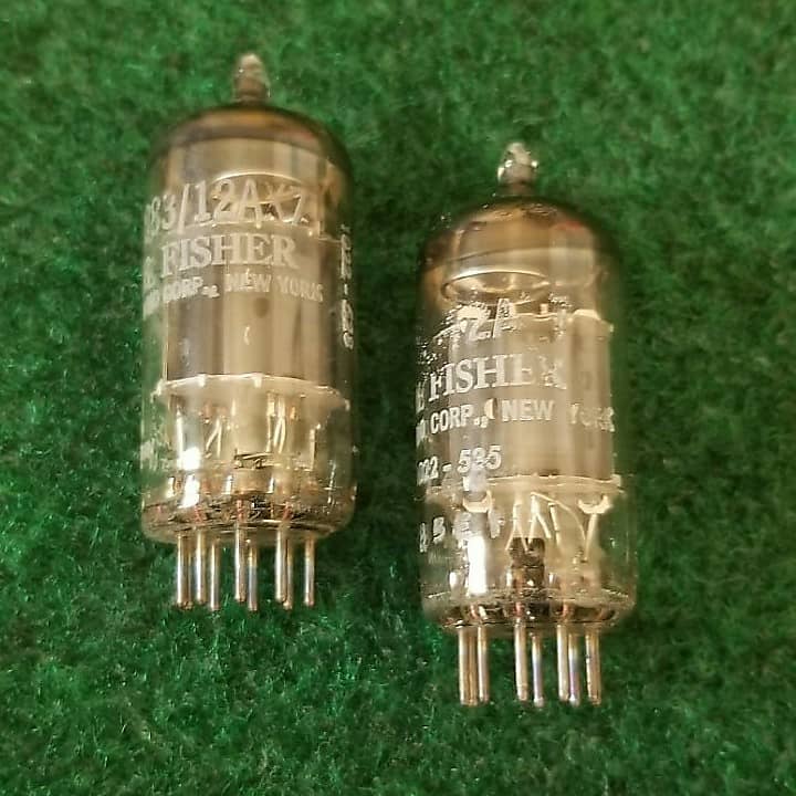 PAIR 1965 Fisher Branded Mullard ECC83/12AX7A Preamp Tubes | Reverb UK