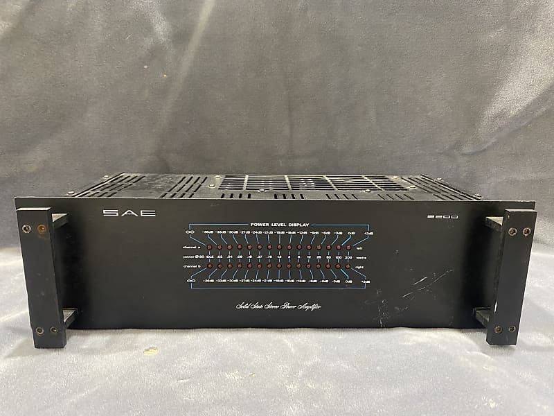SAE 2200 Stereo Power Amplifier 1980s Black | Reverb