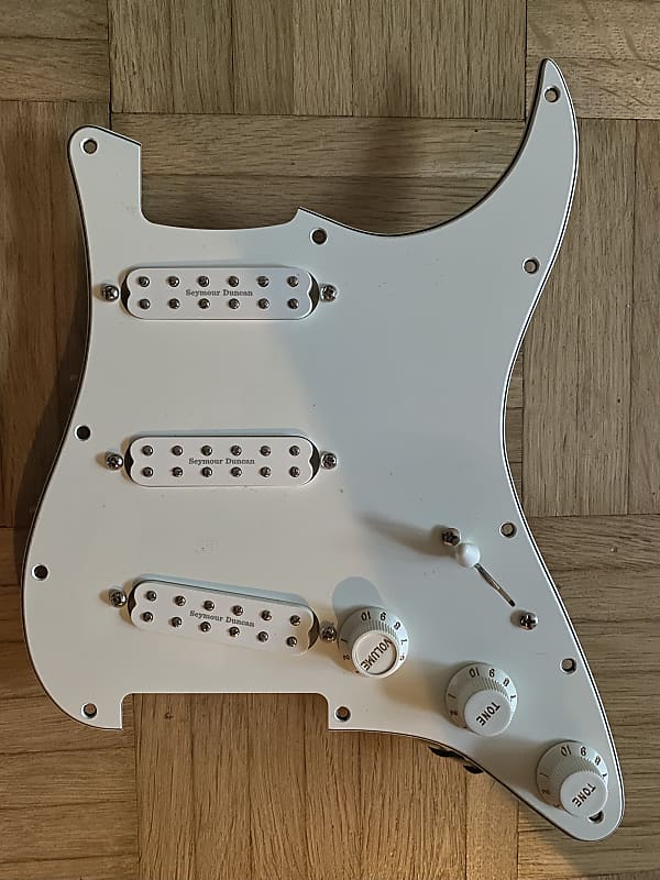 Fender Strat loaded pickguard with Seymour Duncan Red Devil | Reverb
