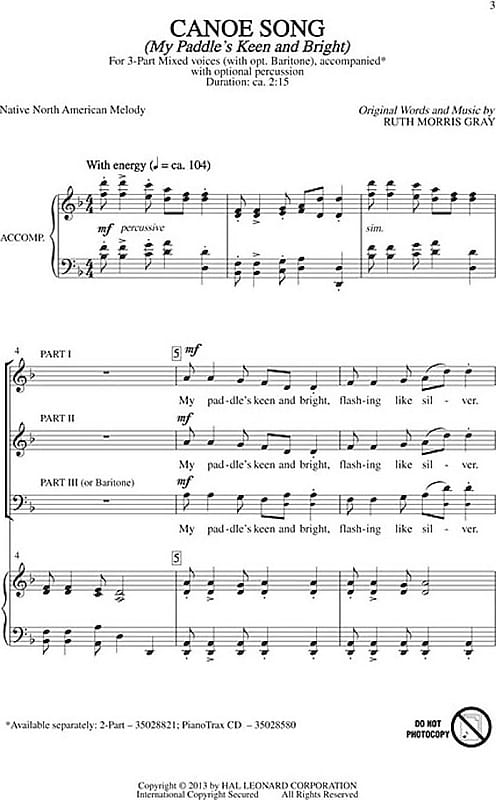 Canoe Song - (My Paddle's Keen and Bright) | Reverb