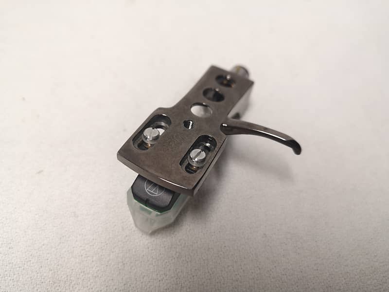 Audio-Technica AT-VM95E Cartridge Mounted On A Headshell In | Reverb