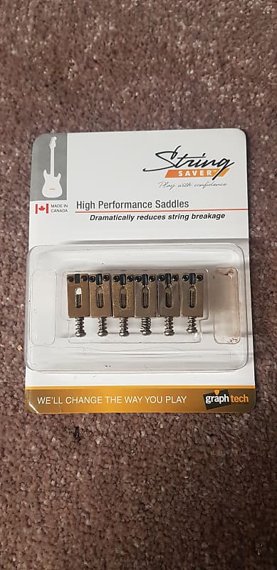 GraphTech PG-8000 String Saver Saddles - Gold | Reverb UK