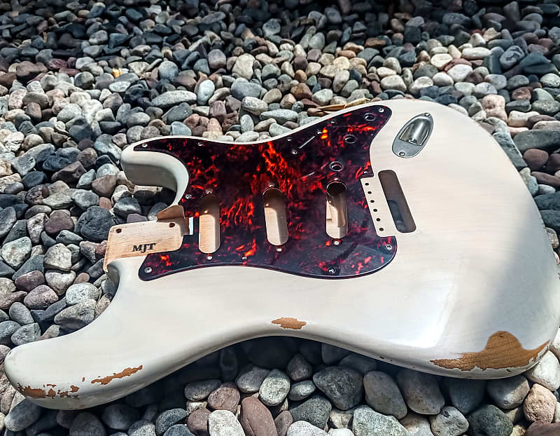 MJT Custom Shop Alder Stratocaster Body Translucent Blonde | Reverb