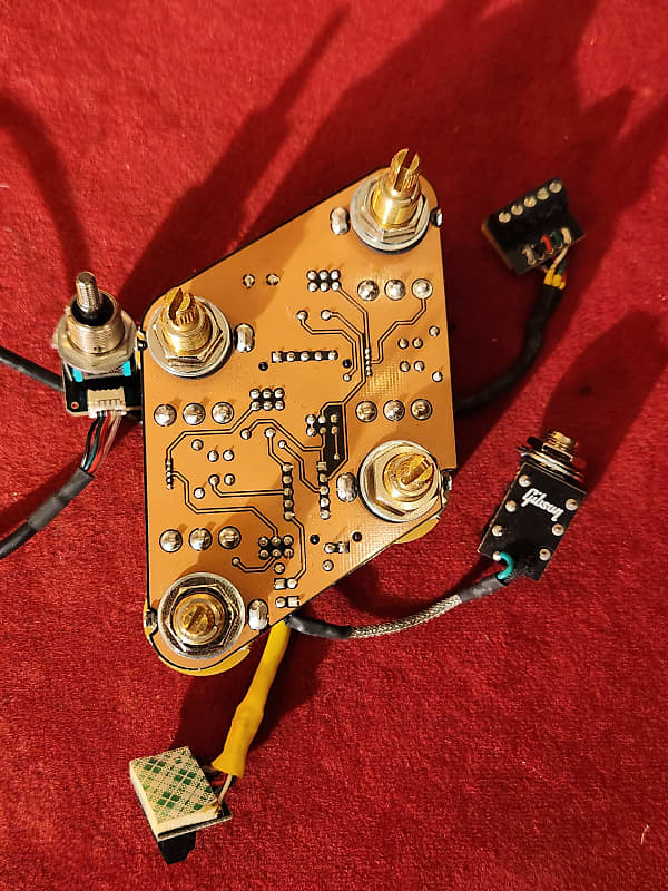 Gibson Les Paul Pcb Board With Pickup Switch And Input Jack Reverb