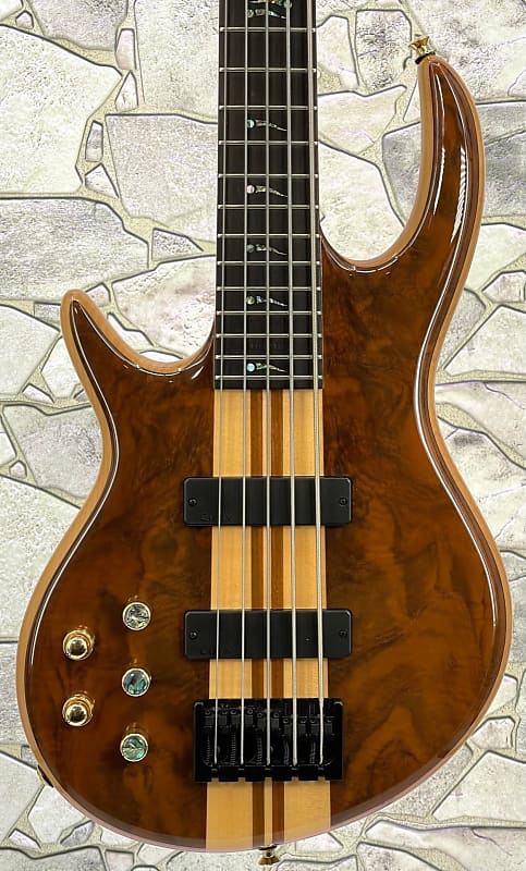 Carvin Left Handed Icon 5 string Bass Guitar in Walnut with | Reverb
