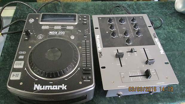 NUMARK M1A 2 CHANNEL DJ MIXER W/NDX 200 PROFESSIONAL CD | Reverb
