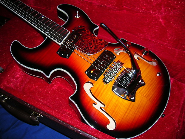 Hallmark Stradette Custom 2012 flame maple set neck | Reverb