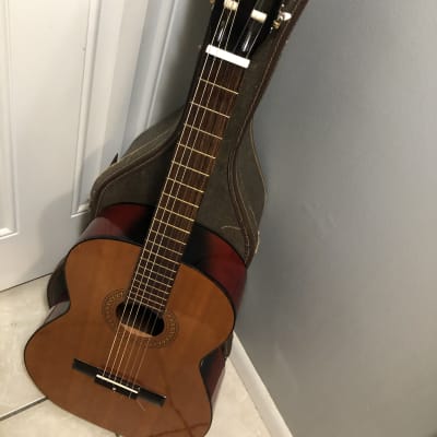 Winston Classical Acoustic Guitar 1970s w/New Strings - case | Reverb