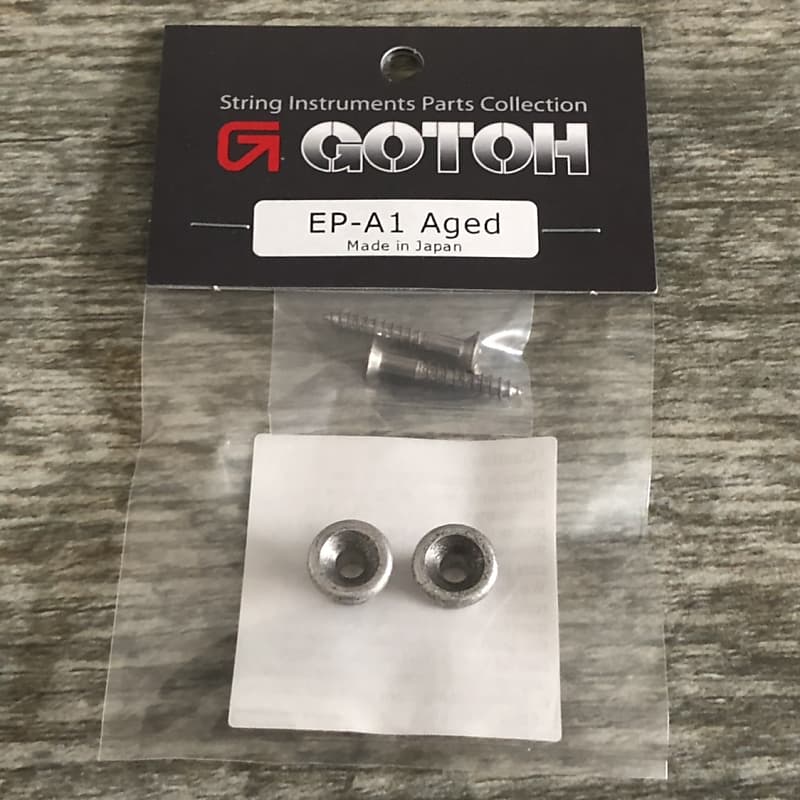 Gotoh Relic strap buttons set aged aluminum EP-A1 Vintage | Reverb