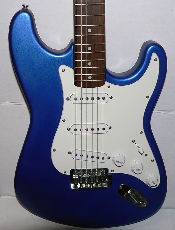 Excel Stratocaster Blue repaint | Reverb