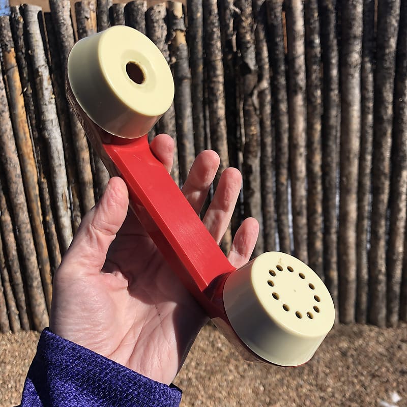 Vintage Red Ukrainian LoFi telephone microphone. Mic is in | Reverb