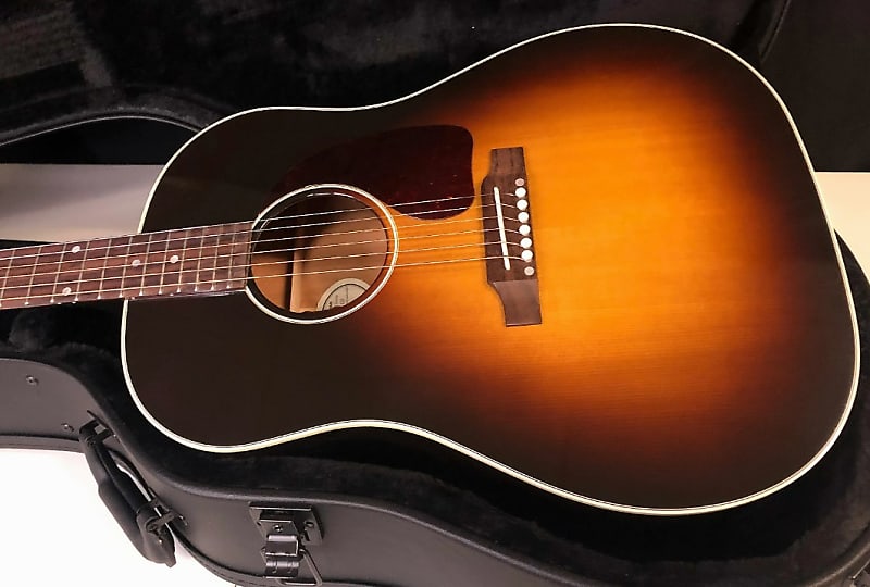 Gibson J45 Standard Acoustic Electric Guitar Vintage Sunburst | Reverb