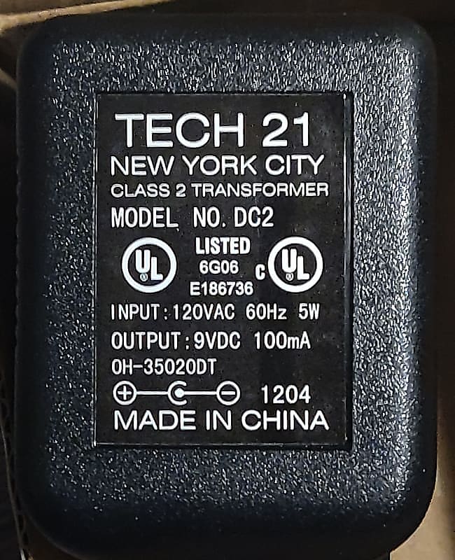 Tech 21 9v DC 100ma Power Supply | Reverb
