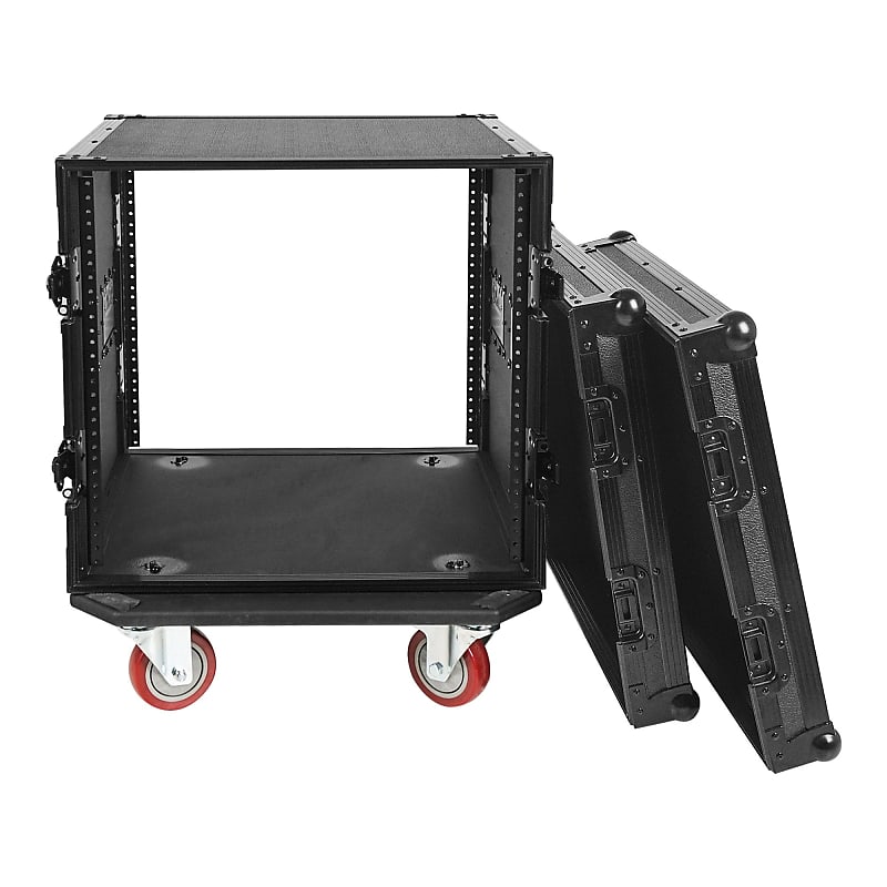 STRC-B10UW | Black Series 10U PA/DJ Rack/Road Case with | Reverb