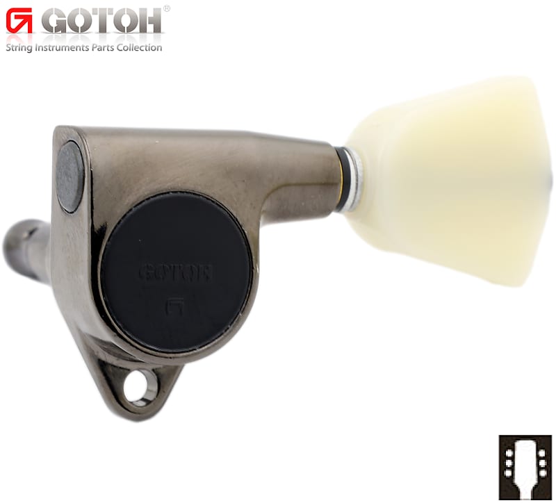 GOTOH SG301-P4N Guitar Tuners 3x3 w/ Ivory Keystone Buttons | Reverb