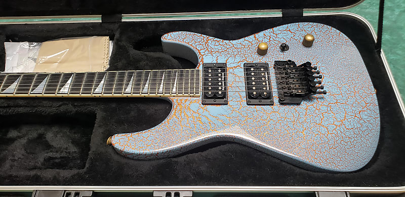 Jackson SL2H-V Soloist - Powder Blue Over Orange Sparkle | Reverb