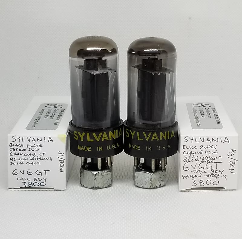 Sylvania 6V6GT Tall Boy Perfectly Matched Pair NOS 6V6 | Reverb