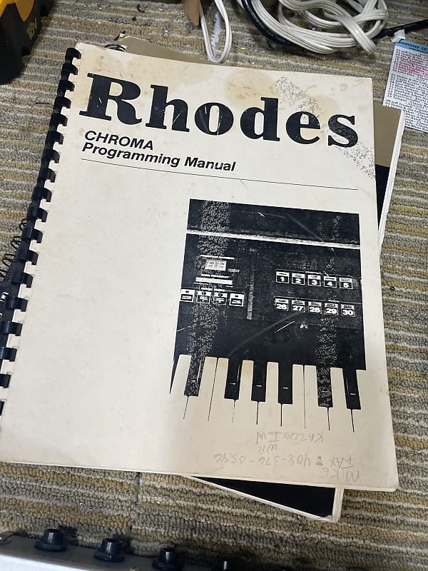 Rhodes Chroma Manual 1980s | Reverb