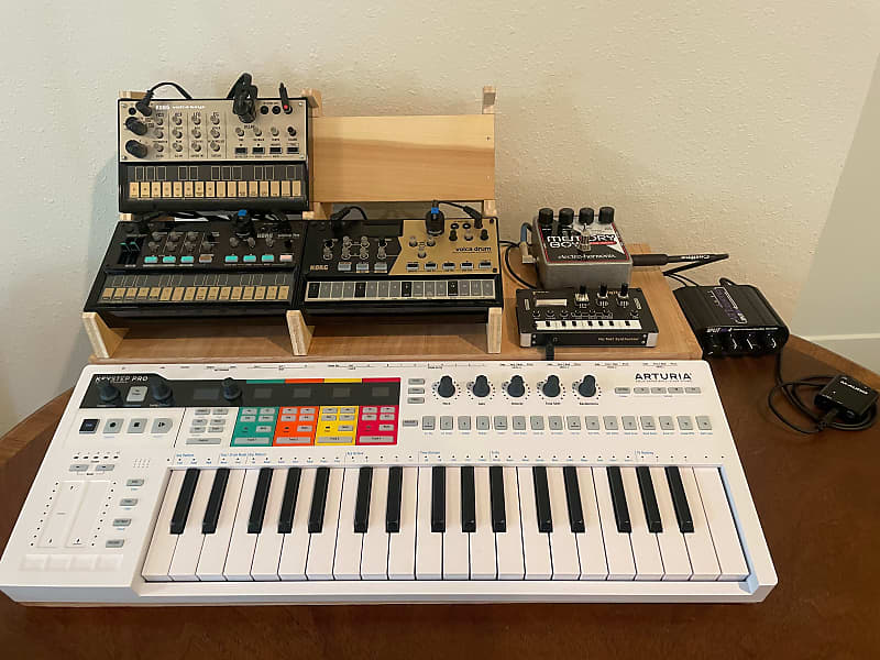 Full Korg Volca and Keystep Pro Battlestation with Wooden | Reverb