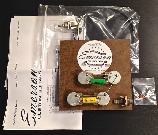 Emerson Custom Telecaster Deluxe Pre-wired harness and 3-way | Reverb