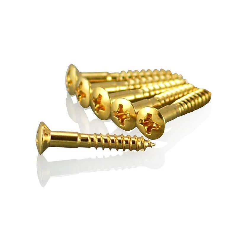 VANSON 6 x Gold Countersunk Bridge Screws for Telecaster / | Reverb