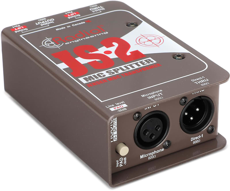 Radial JS2 Passive Microphone Splitter (JS2Splitterd1) | Reverb