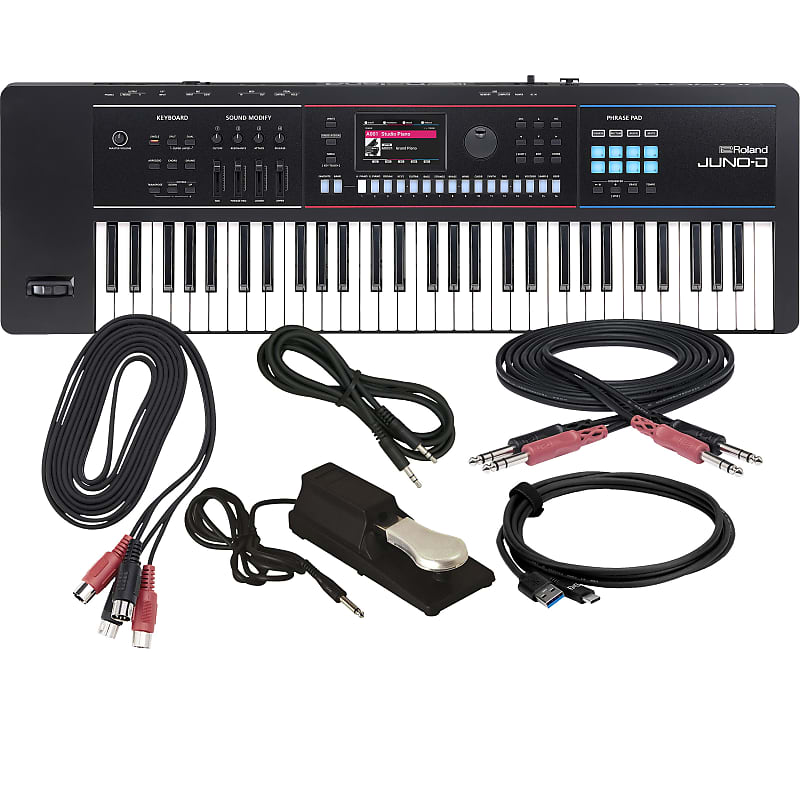 Roland Juno-D6 61-Key Synthesizer CABLE KIT | Reverb