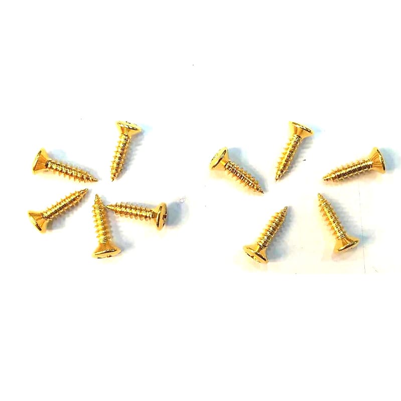 Pickguard Screws Fender Style 10 Pieces Gold | Reverb