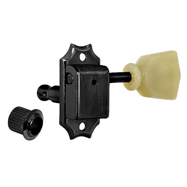 Gotoh SD90 Vintage-Style 3x3 Tuners Keystone Buttons Black | Reverb