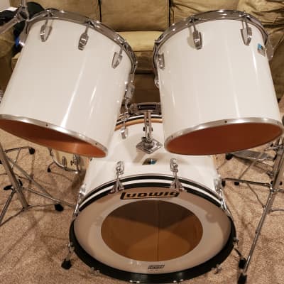 Ludwig Drum set 1977 and 1980 - White Cortex | Reverb