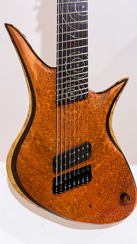 Red Layer Juggernaut 8 String - Amboyna Top 2022 | Reverb