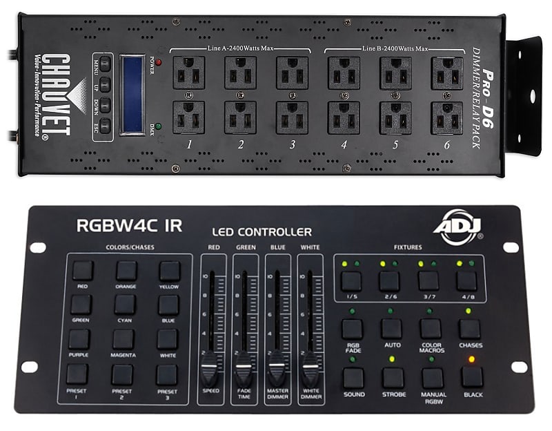 Chauvet PRO-D6 6 Ch 20A DMX-512 Dimmer Switch Pack + DMX | Reverb